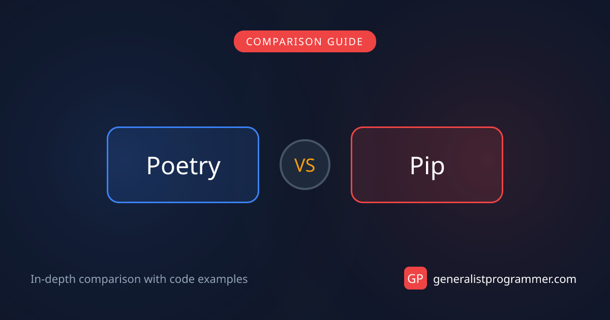 Poetry vs Pip: Complete Comparison 2025
