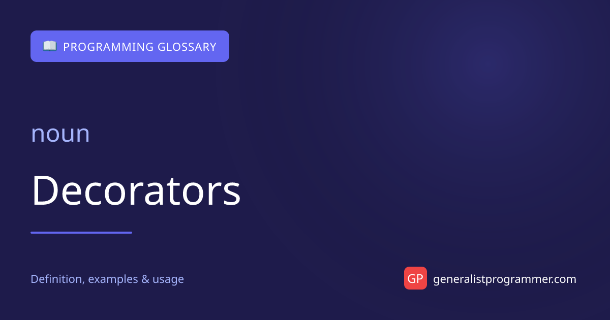 What is Python Decorators - Python Reference | Programming? Definition ...